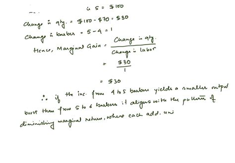 Return To Figure What Is The Marginal Gain In Output From Increasing The Number Of Barbers