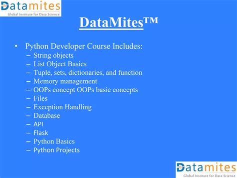 Python Developer Course In Bangalore January Ppt