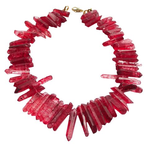Agate Colored Crystal Necklace For Sale At 1stdibs