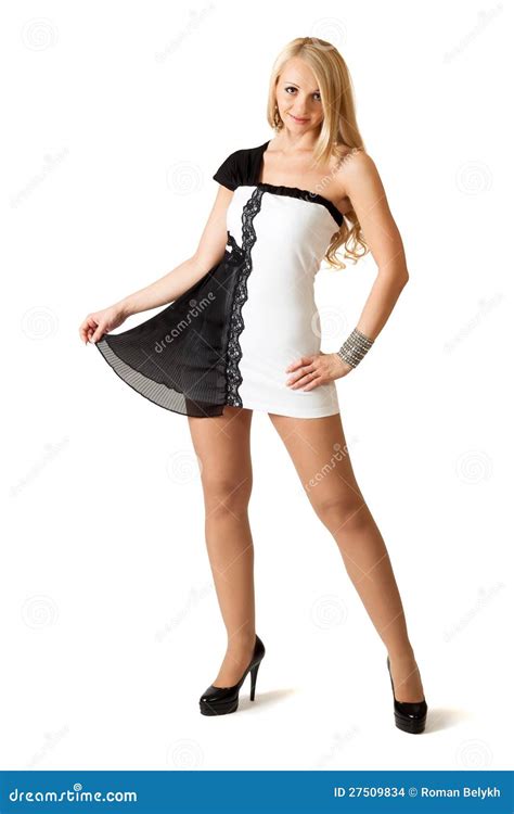 Belle Fille Dans La Robe De Cocktail Photo stock Image of cheveu modèle 27509834