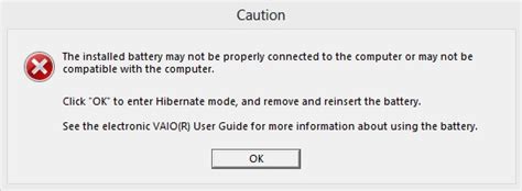 COMPUTERS AND OTHERS The Installed Battery May Not Be Properly Connected To Your Computer