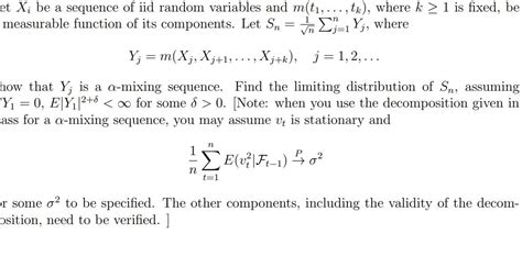 Solved Et Xi Be A Sequence Of Iid Random Variables And