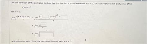 Solved Use The Definition Of The Derivative To Show That The Chegg Com
