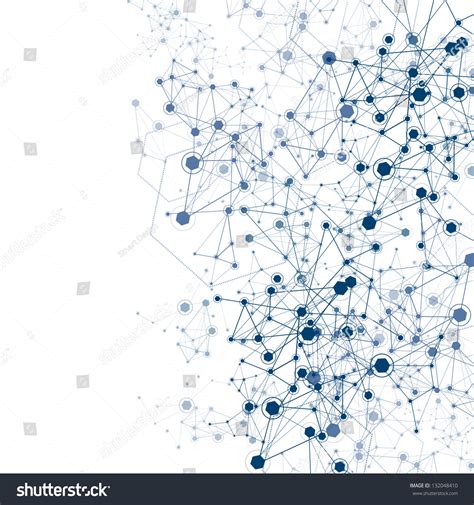 Molecule Communication Background Vector Illustration Graphic Stock