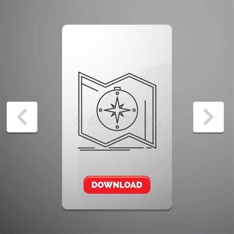 Direction Explore Map Navigate Navigation Line Icon In Carousal Pagination Slider Design