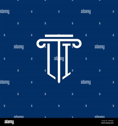 Li Initial Logo Monogram With Simple Pillar Icon Design Stock Vector Image And Art Alamy