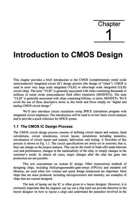 VLSI Design Book CMOS Circuit Design Layout And Simulation PDF