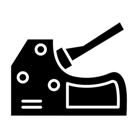 Premium Vector Tacker Glyph Solid Black Illustration