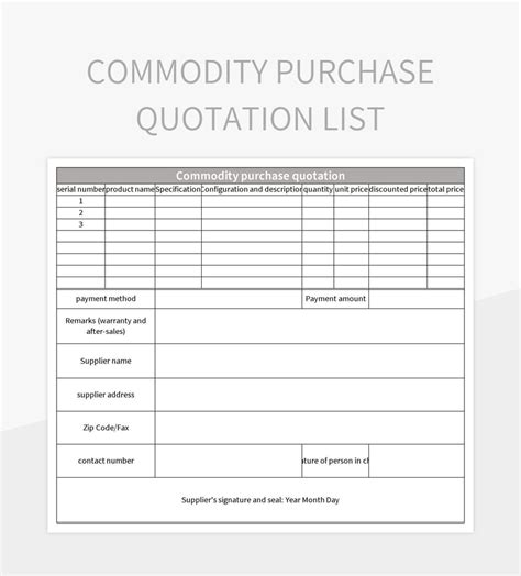 Cosmetic Product Quotation Forms Quotations Excel Template And Google Sheets File For Free
