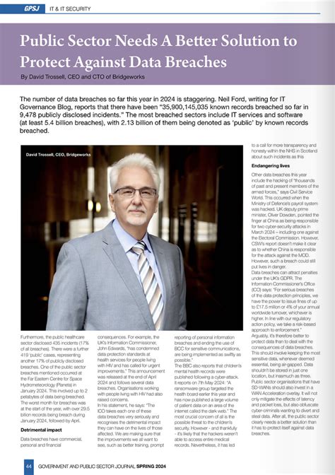 Public Sector Needs Better Solution To Protect Against Data Breaches Bridgeworks