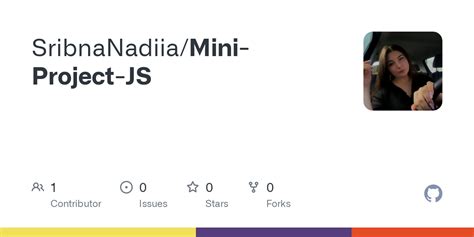 GitHub SribnaNadiia Mini Project JS