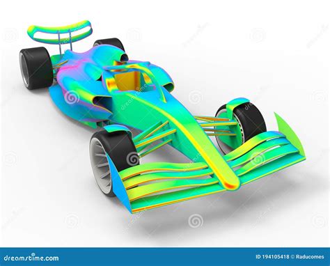 3d Rendering Racing Car Chassis Structural Analysis Royalty Free