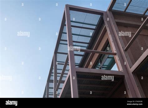 Construction Detail Of Building With Gallery And Steel Structure Fall