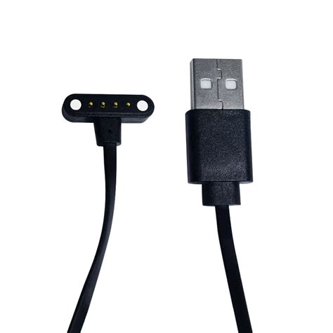 Custom 4 Pin Pogo Pin Black Magnetic Charging Data Usb Charger Cable Factory And Suppliers