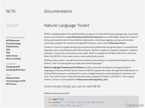 Natural Language Toolkit Nltk Openi