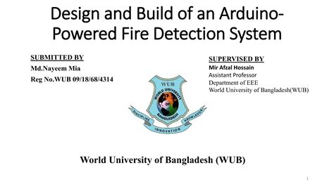 design and build of an arduino powered fire detection system pptx pptx home security home