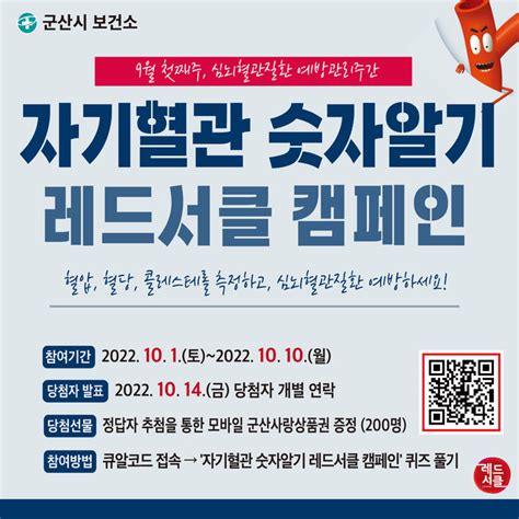 2022년 자기혈관 숫자알기 레드서클 온라인 캠페인
