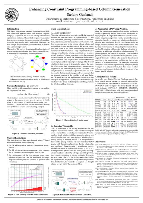 Pdf Constraint Programming Based Column Generation