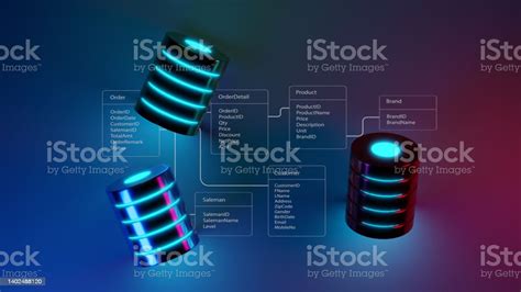 multiple database is placed on relational database tables concept of