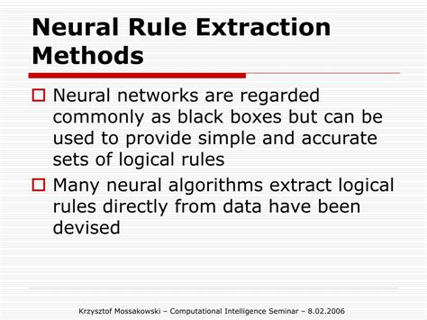 Ppt Rule Extraction In Neural Networks A Survey Powerpoint