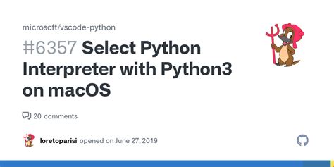 Select Python Interpreter With Python3 On Macos · Issue 6357