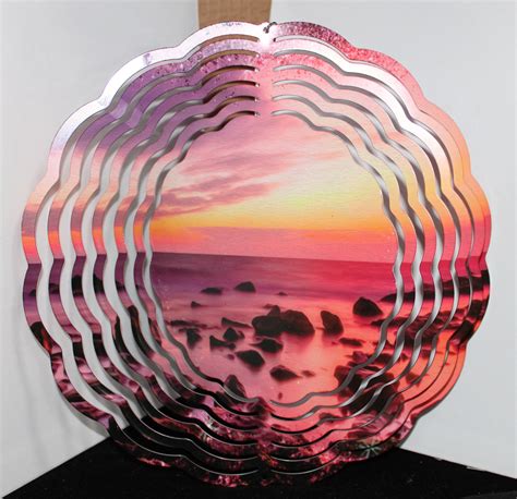 10 Beach Sunset Wind Spinner Etsy