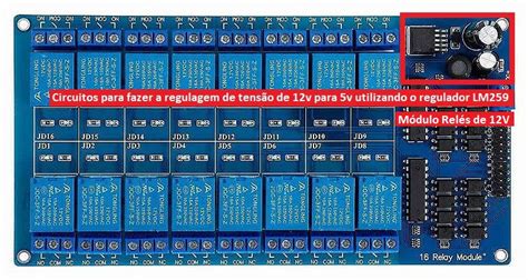 Esquema de Ligação de Módulo Relés Canais V Arduino e Fonte Externa Light Show Brasil