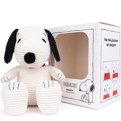 Peanut Snoopy Sitting Corduroy Cream Plush Snoopy Ts Snoopy Plush