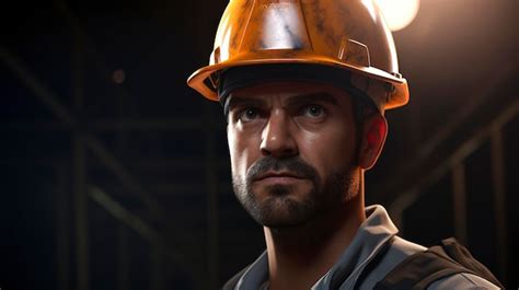 Premium Photo A Photo Of A Construction Worker In A Hard Hat