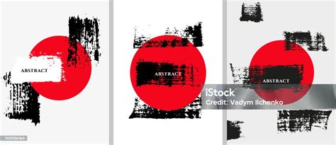 벡터 추상 일러스트레이션 복고풍 일본식 예술 손으로 텍스트로 미니멀리스트 배경 세트를 그렸습니다 잉크 페인트 브러쉬 선 표지 카드 포스터 배너 레이아웃 잡지를위한 디자인