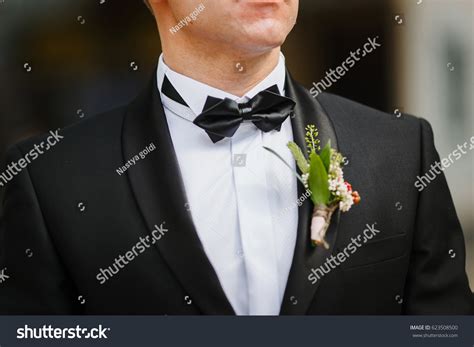 Sexy Man Tuxedo Bow Posing Handsome Stock Photo 623508500 Shutterstock