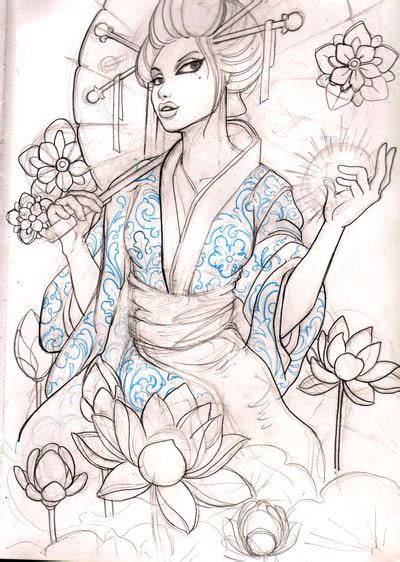 Geisha 10 Sketch By Mojoncio On Deviantart