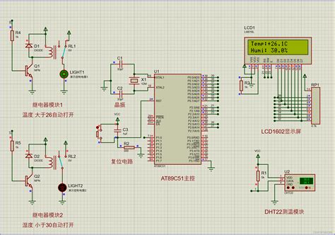 （含代码仿真）51单片机dht22lcd1602温湿度检测计温湿度达阈值控制用电器基于51单片机的dht22温湿度传感器 Csdn博客