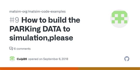 How To Build The Parking Data To Simulationplease · Issue 9 · Matsim Orgmatsim Code Examples