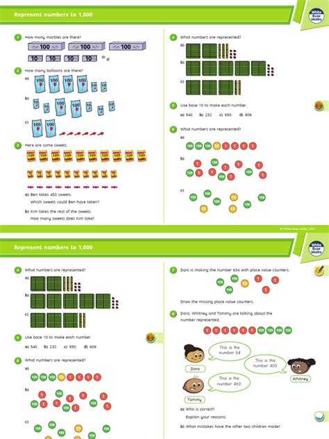Y4 Autumn Block 1 D1 Represent Numbers To 1000 Pdf