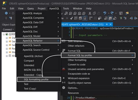 How To Create Use Edit And Delete SQL Formatting Profiles TV