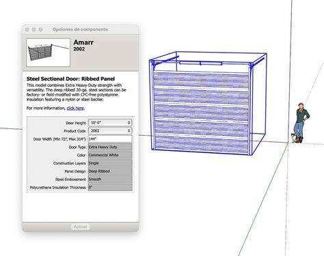Imported Garage Door Not Scaling Pro Sketchup Community