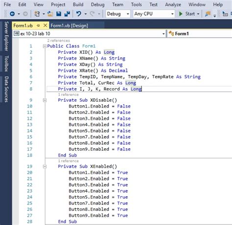 Use Microsoft Visual Studio Visual Basic Windows Chegg