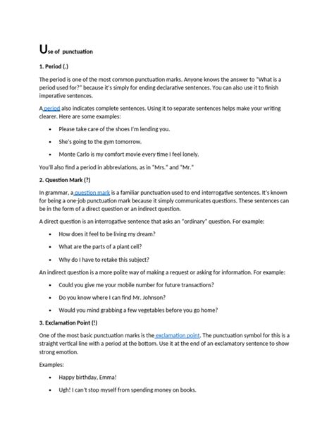 Use Of Punctuation Pdf Bracket Comma