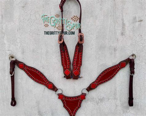 Red Gladiator Style Tack Set Etsy
