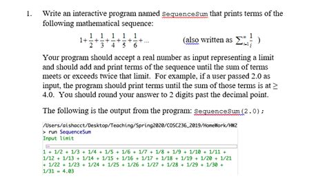 Solved 1 1 Write An Interactive Program