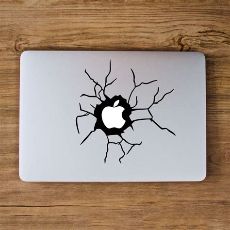 Jual Stiker Cracked Apple Laptop Decal Macbook Sticker Shopee Indonesia