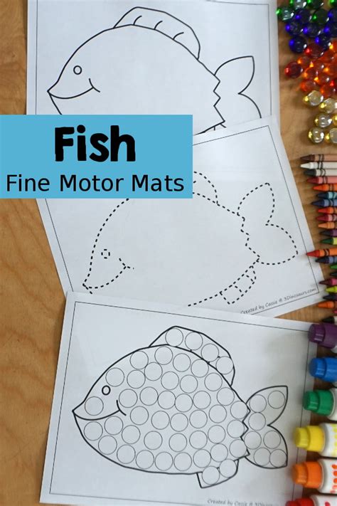 Free Fish Fine Motor Mats A Fun Ocean Theme 3 Dinosaurs