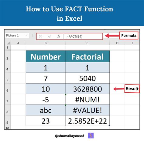 Excel Factfunction Mathfunctions Exceltips Spreadsheetfunctions Softasia Tech