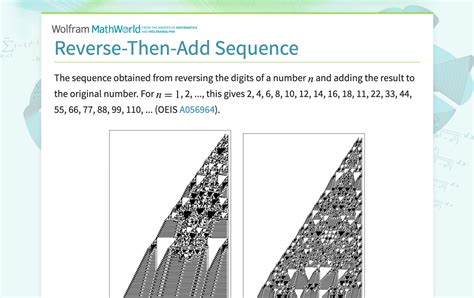 reverse then add sequence from wolfram mathworld