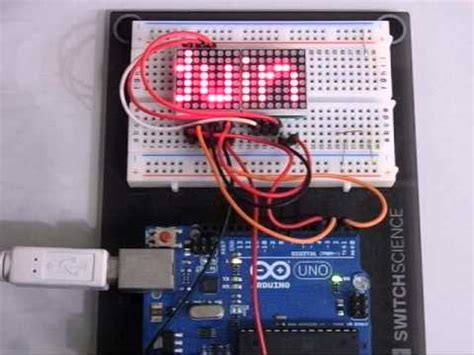 Hello World On LED Dot Matrix With Arduino UNO R YouTube