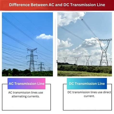 Ac Vs Dc Transmission Line Difference And Comparison