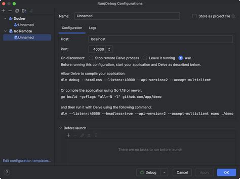 Attach To Running Go Processes With The Debugger Goland Documentation