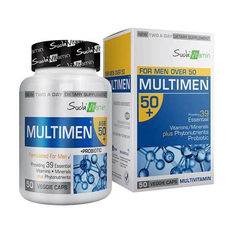 Multimen Men 50+ Age Multivitamin 50 Herbal Capsule | Suda Vitamin ...