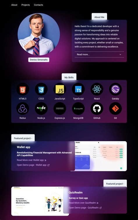 Deniss Simonaits On Linkedin Webdevelopment Portfolio Fullstackdeveloper Gatsbyjs Storyblok